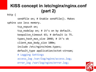 Deploying nginx with minimal system resources | PPT