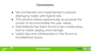 Deploying OpenNebula in an HPC environment | PPT