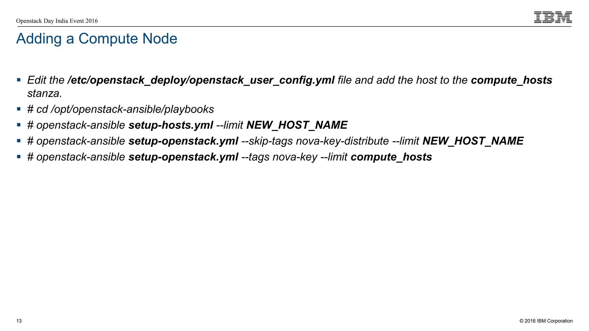 Deploying openstack using ansible | PPT