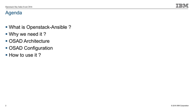 Deploying openstack using ansible | PPT
