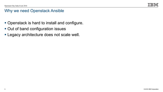 Deploying openstack using ansible | PPT