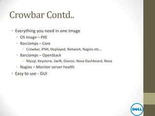Deploying OpenStack using Crowbar | PPTX | Cloud Computing | Internet