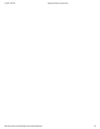 Deploying Programs Research | PDF