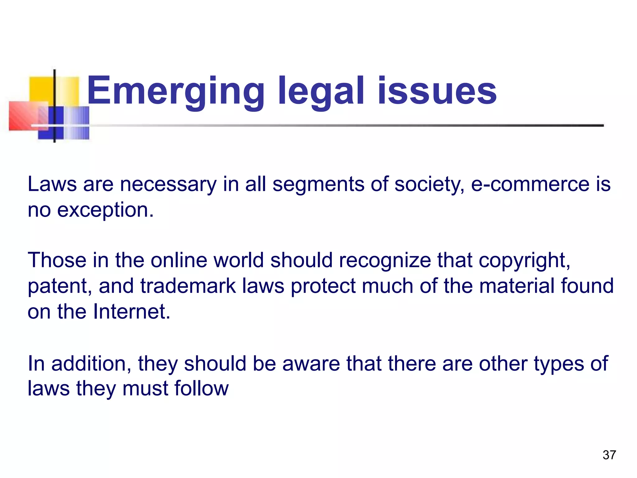 social, legal and ethical issues of e-commerce.. | PPTX