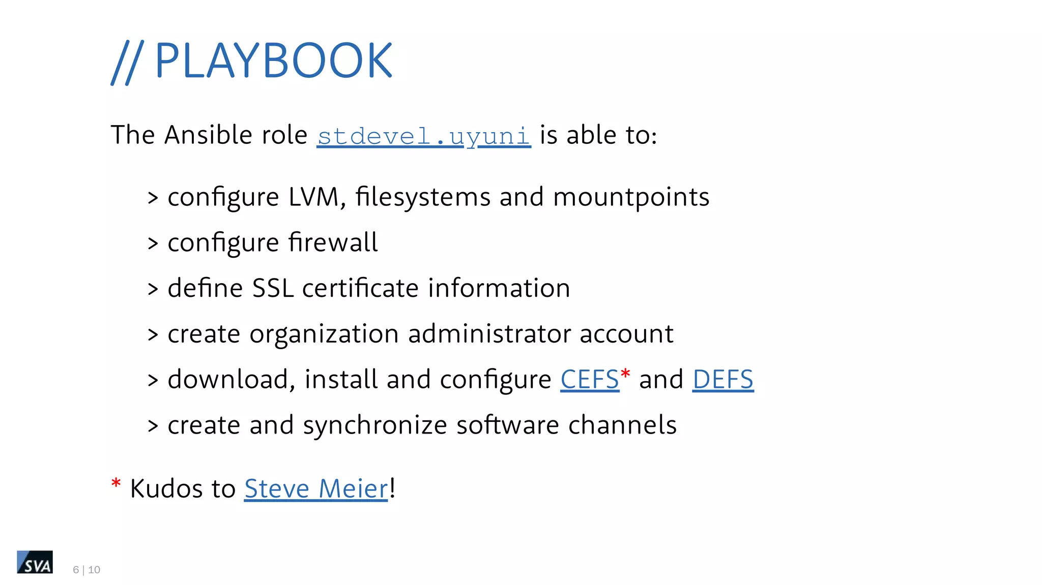 Deploying Uyuni with Ansible | PDF