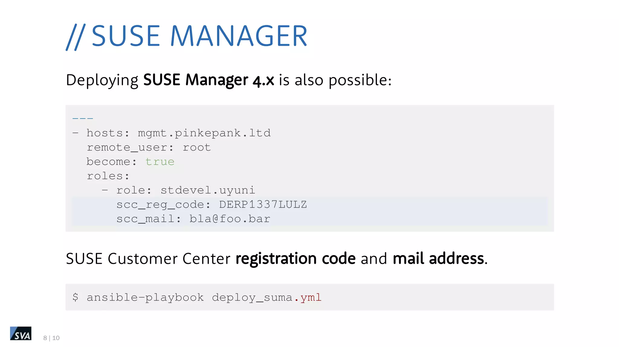 Deploying Uyuni with Ansible | PDF