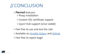 Deploying Uyuni with Ansible | PDF