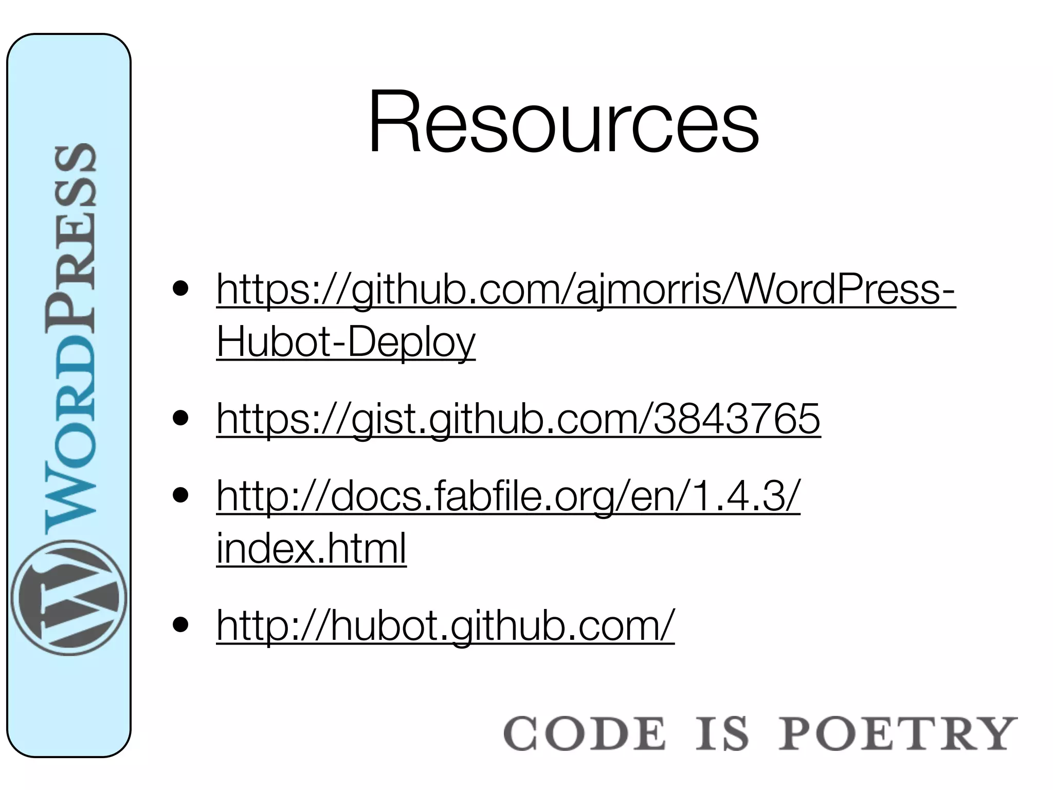 Deploying Wordpress With Hubot Ppt