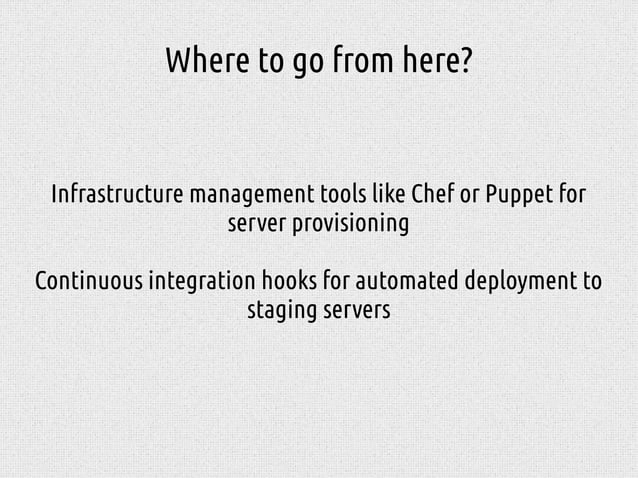 Deploy like a pro! | PPT