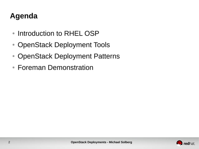 Red Hat OpenStack Deployment | PPT