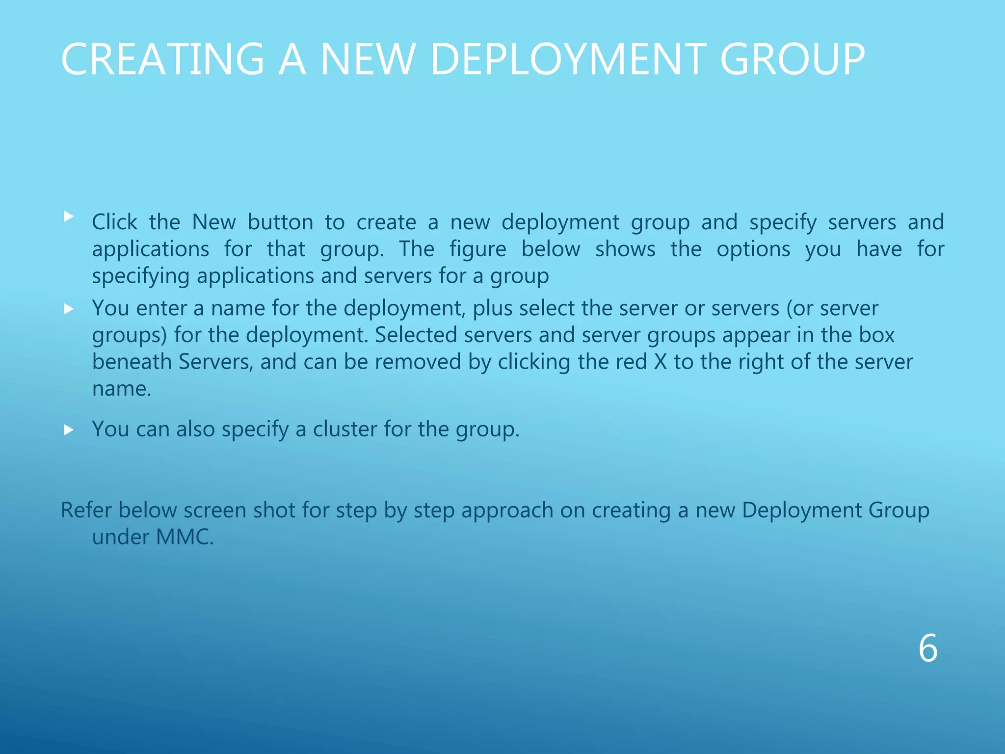 Deployment application by mmc | PPT