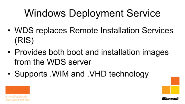 Deployment day session 3 deployment using wds | PPTX