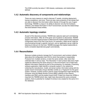 Deployment guide series ibm tivoli application dependency discovery manager v7.1 sg247616 | PDF