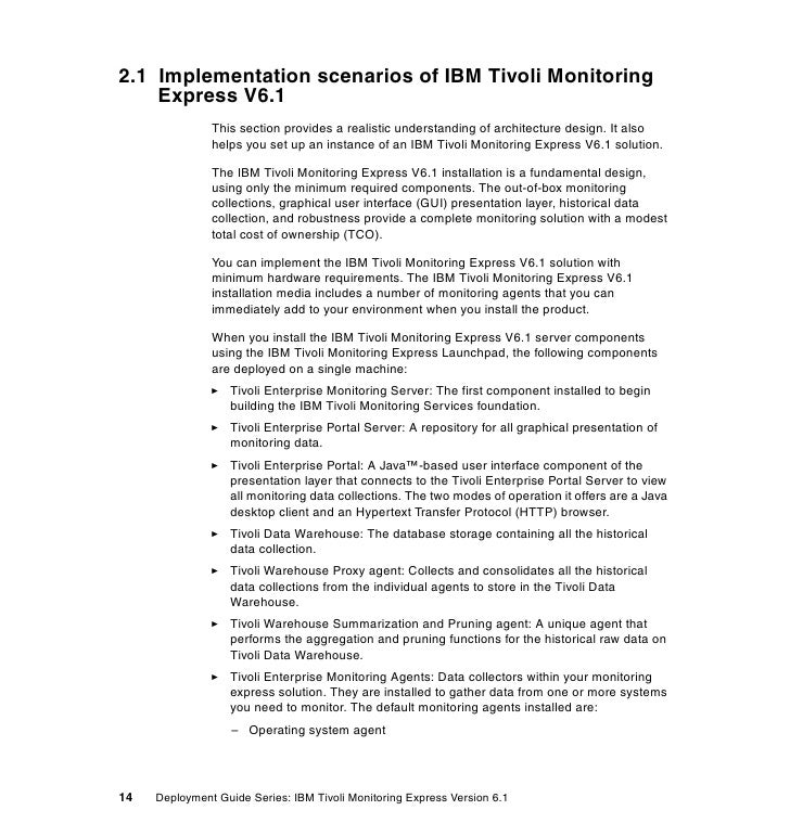 Deployment Guide Series Ibm Tivoli Monitoring Express Version 61 Sg2