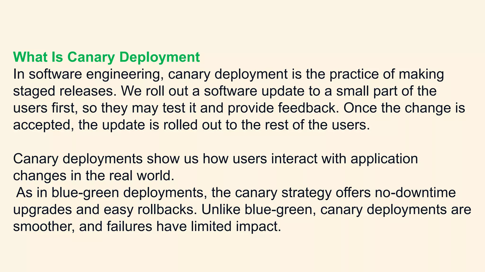 Deployment model Canary deployment | PPTX