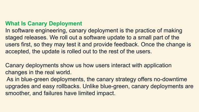 Deployment model Canary deployment | PPT