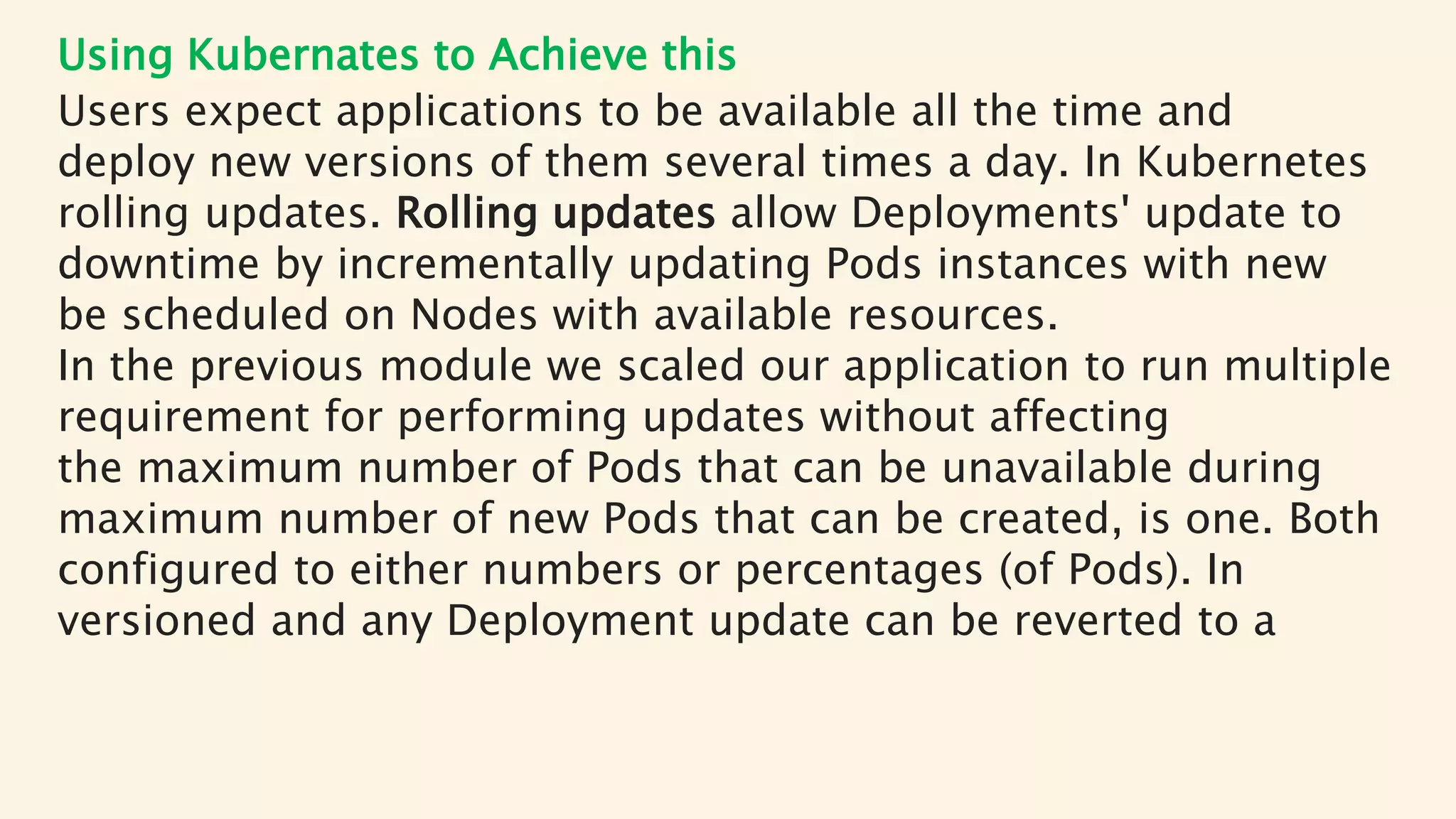 Deployment model Rolling upgrade deployment | PPTX
