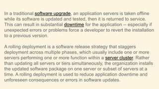 Deployment model Rolling upgrade deployment | PPTX