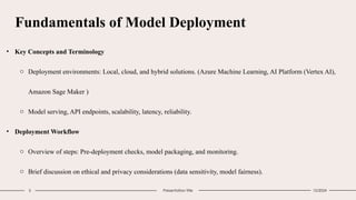 End-to-End ML Models Deployment Tutorial | PPTX