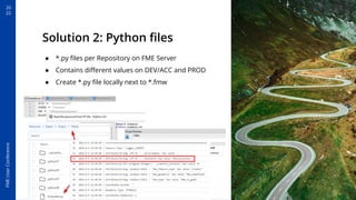 Deployment on FME Server through DTAP Street | PPT | Free Download
