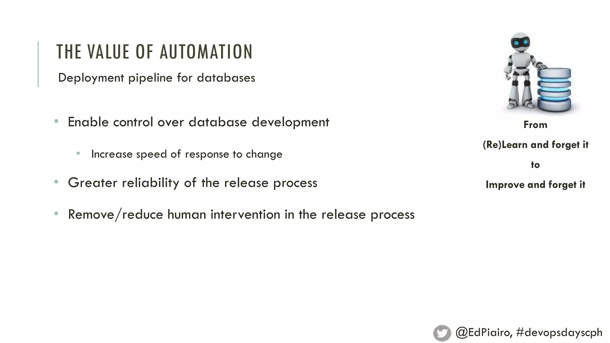 Deployment pipeline for databases | PDF