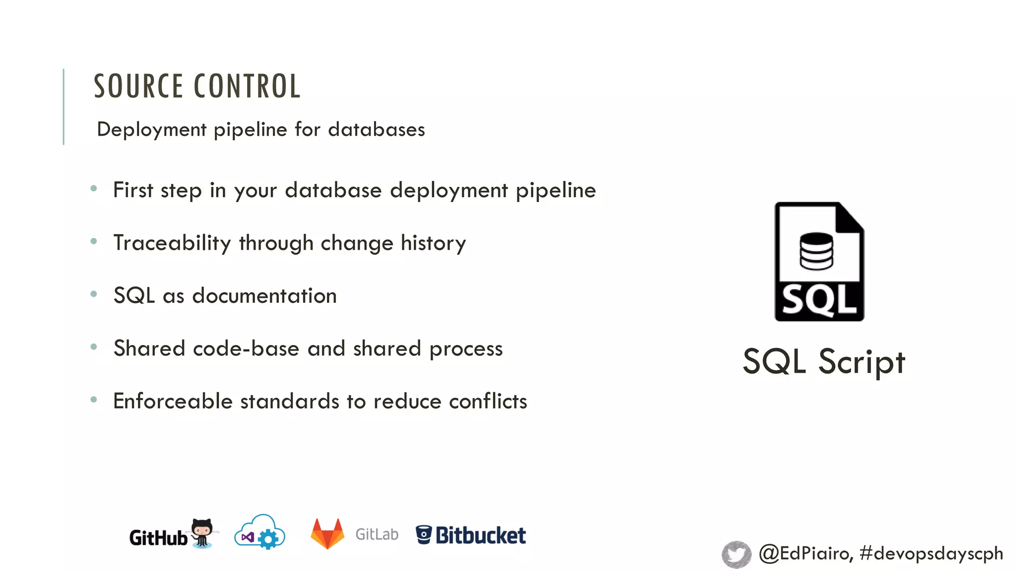 Deployment pipeline for databases | PDF