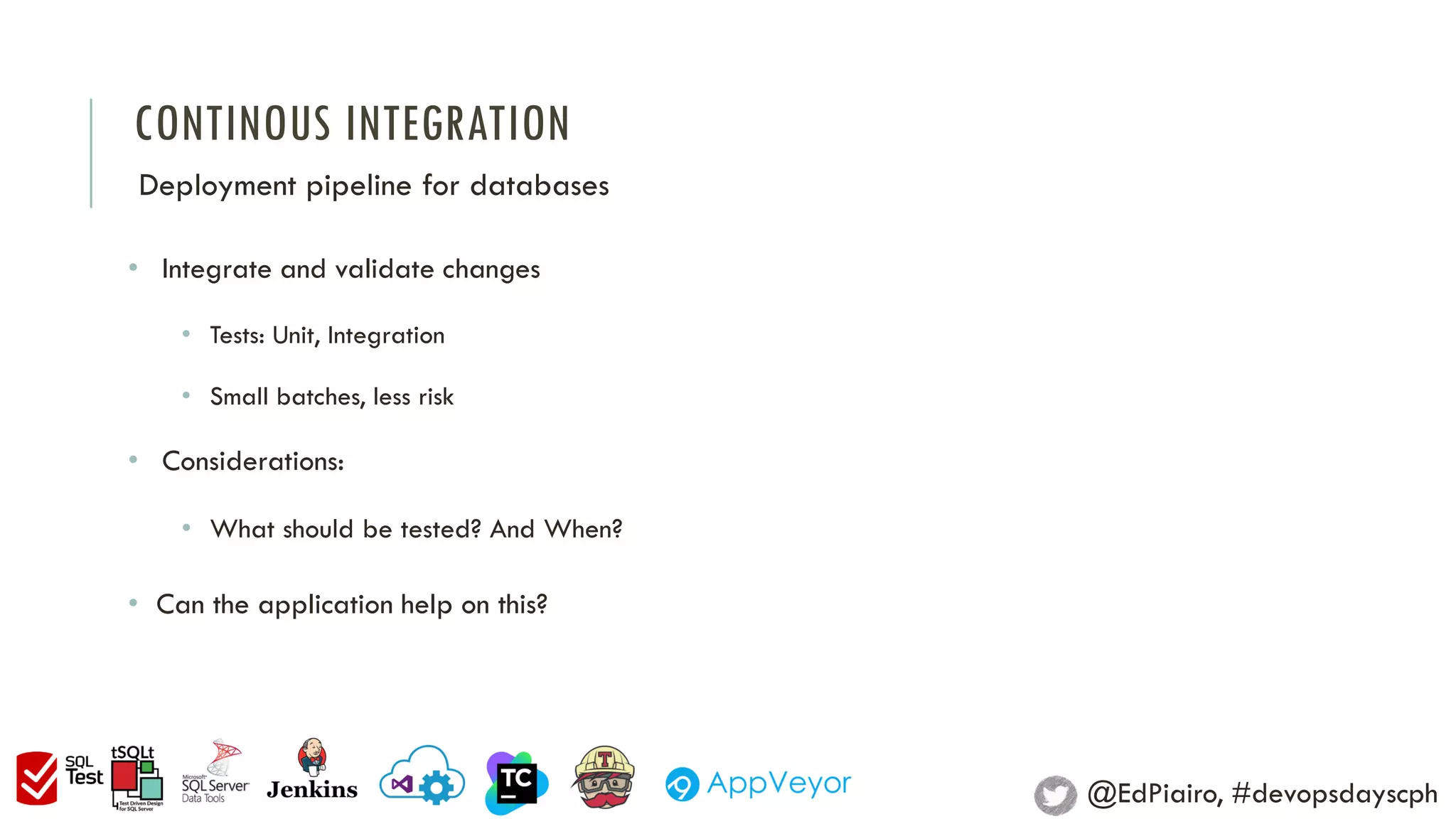 Deployment pipeline for databases | PDF