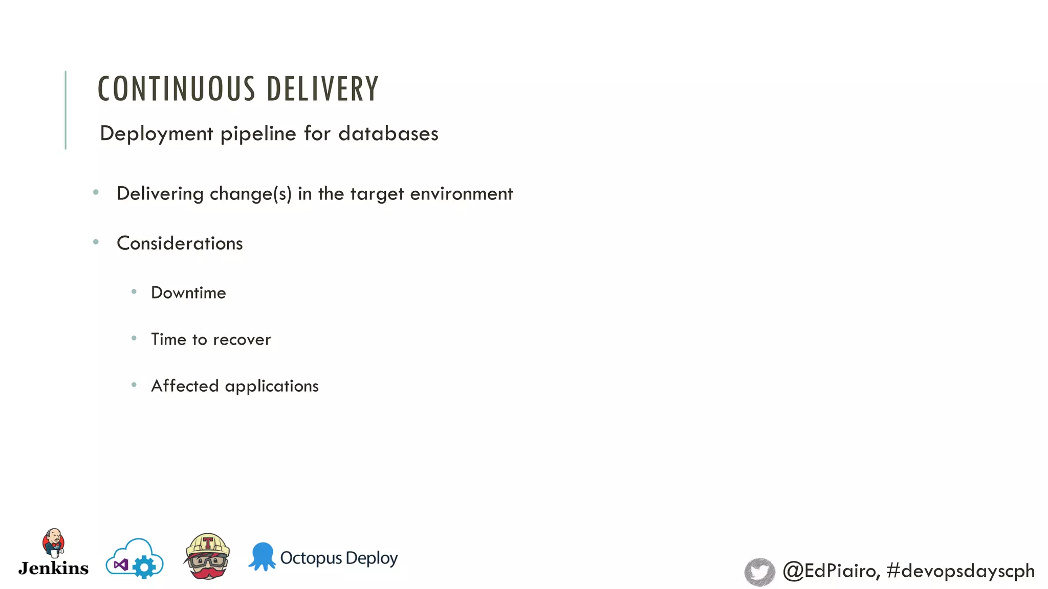Deployment pipeline for databases | PDF