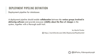 Deployment pipeline for databases | PDF