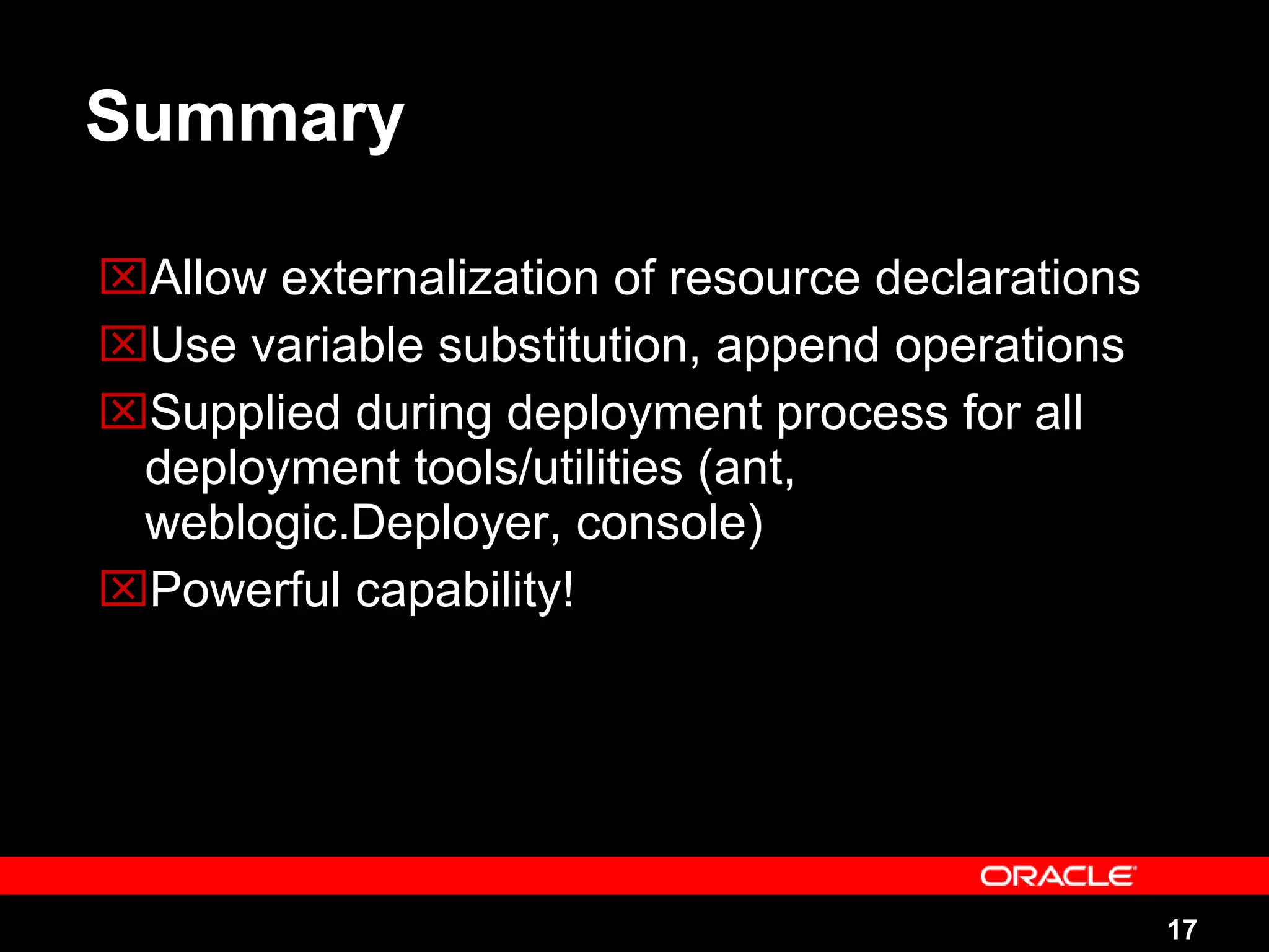 WebLogic Deployment Plan Example | PPT