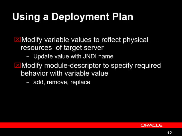 WebLogic Deployment Plan Example | PPT