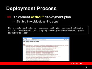 WebLogic Deployment Plan Example | PPT
