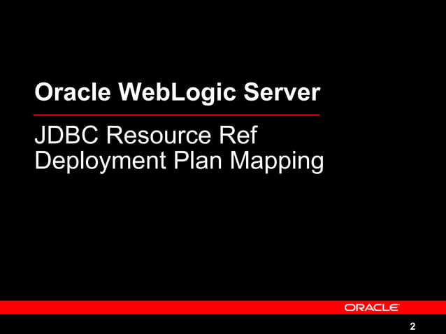 WebLogic Deployment Plan Example | PPT