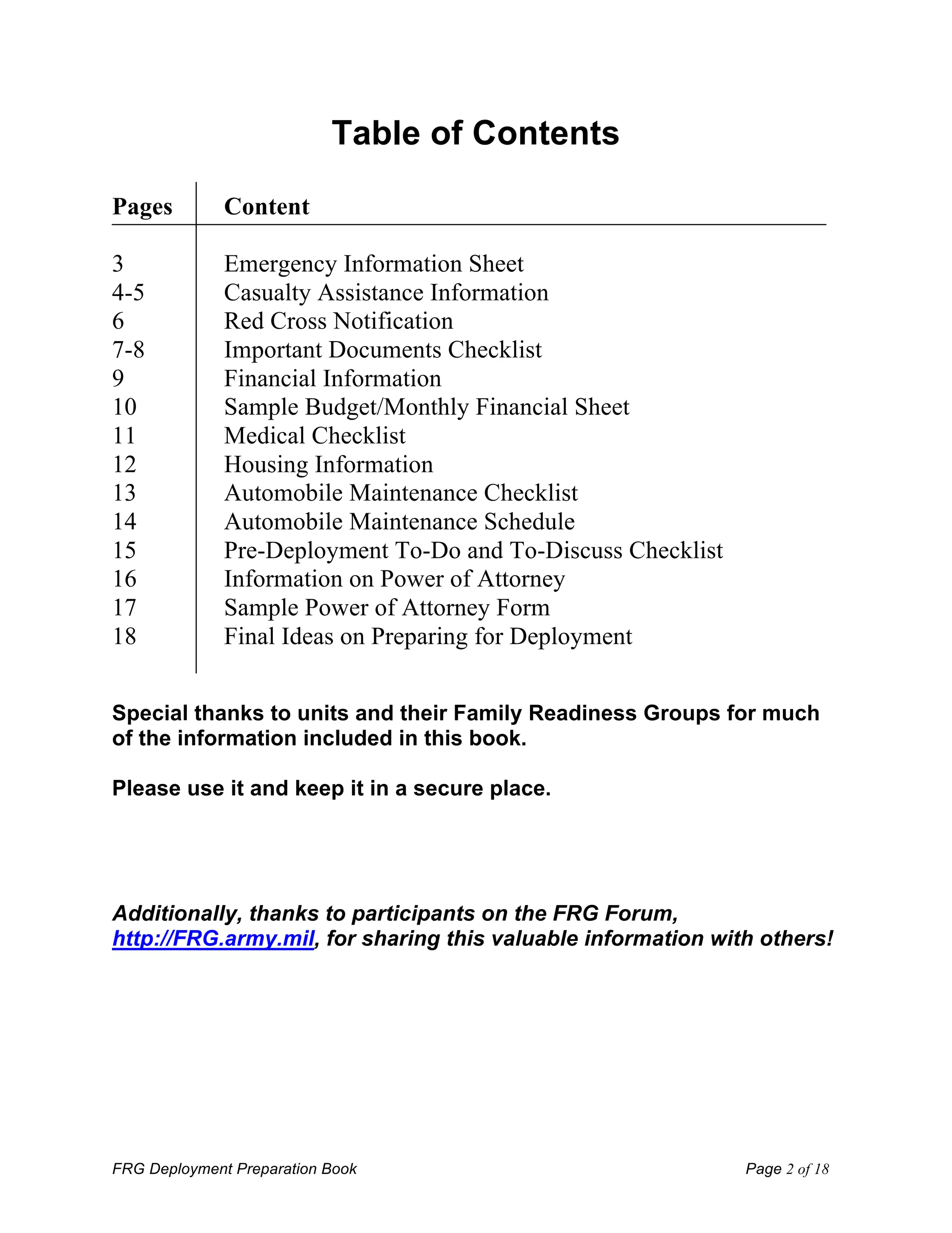 Deployment Preparation Book | PDF