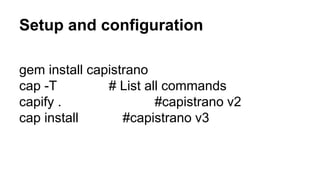 Deployment with capistrano | PPT