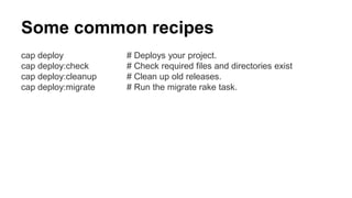 Deployment with capistrano | PPT
