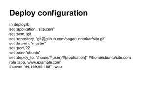 Deployment with capistrano | PPT