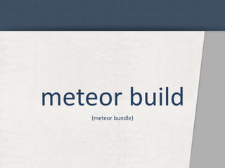 Deploy meteor in production | PPT | Free Download