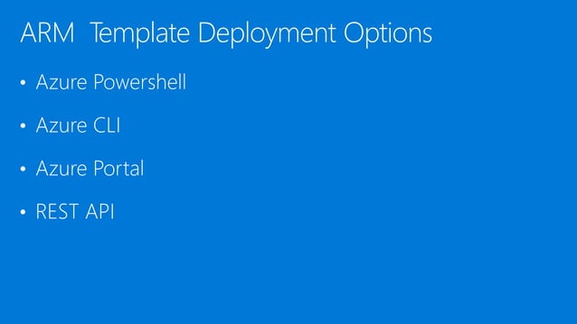 Deploy Resources to Azure using ARM templates | PPT