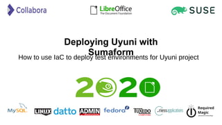 Deploying Uyuni with Sumaform | PPT