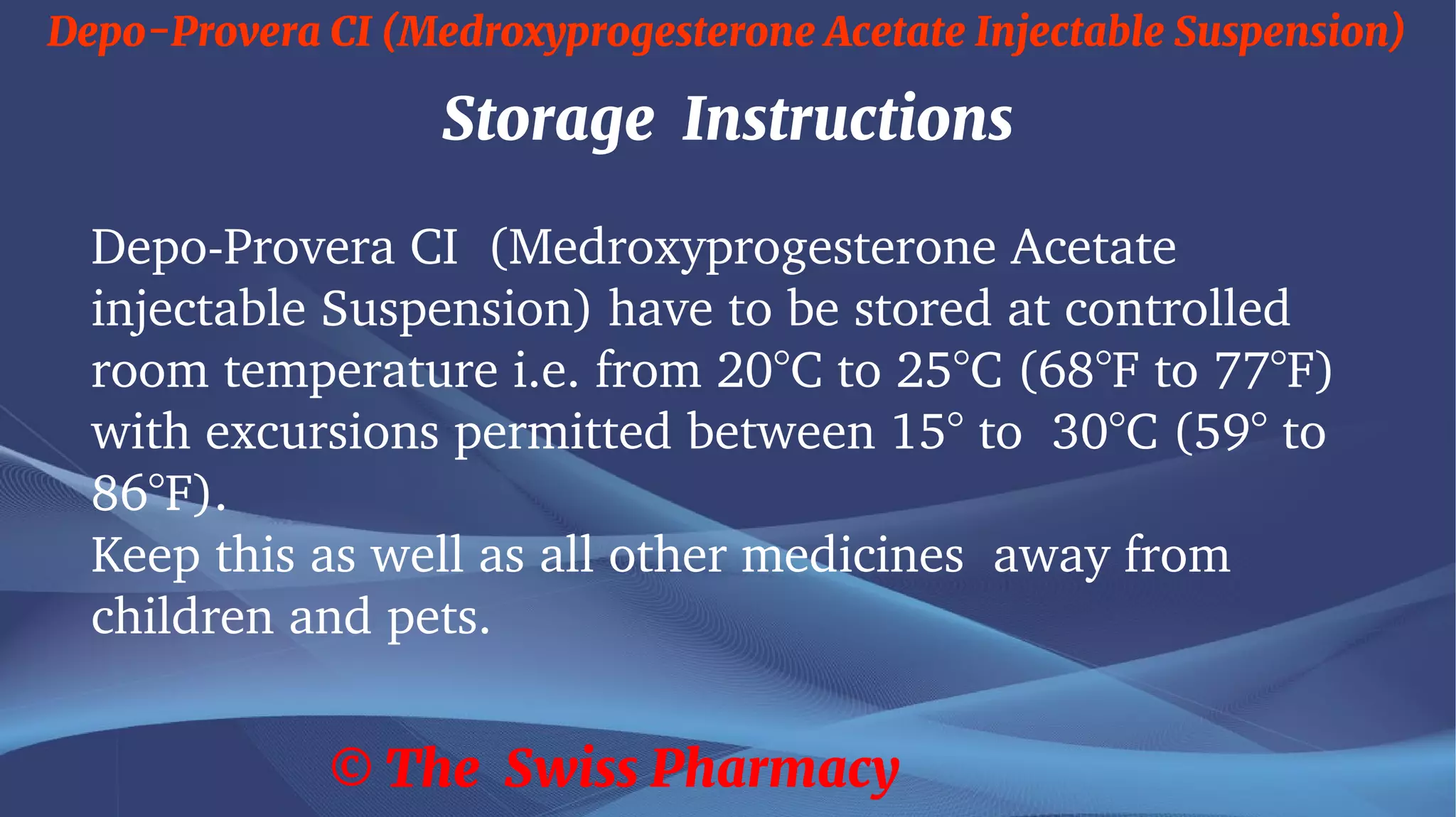 Depo-Provera CI (Medroxyprogesterone Acetate Injectable Suspension) | PDF