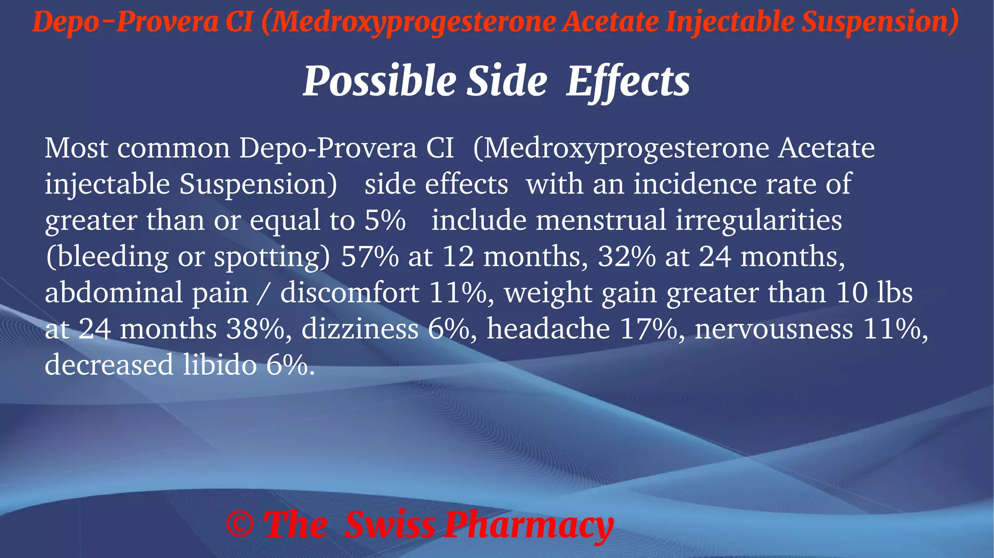 Depo-Provera CI (Medroxyprogesterone Acetate Injectable Suspension) | PDF
