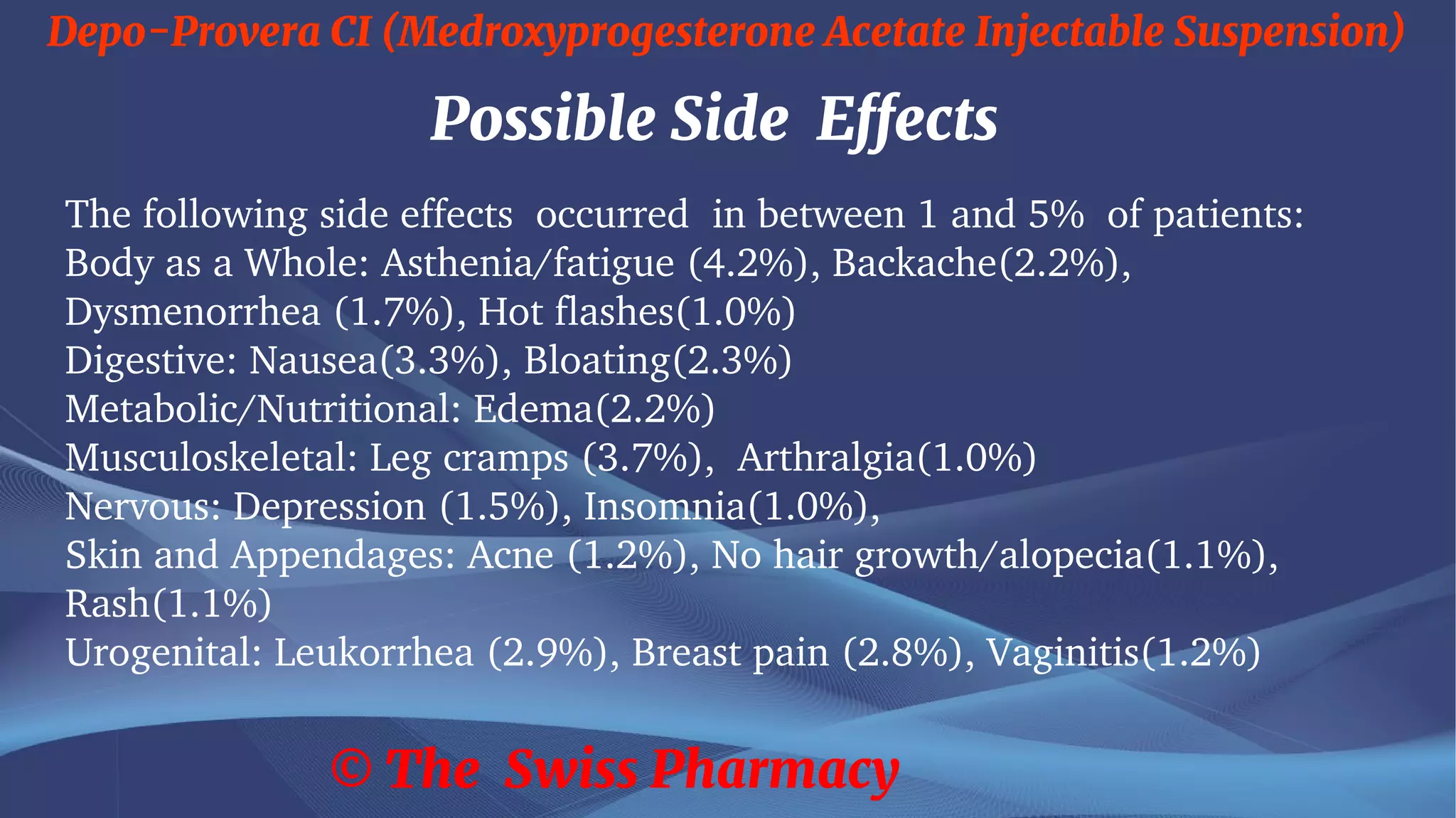 Depo-Provera CI (Medroxyprogesterone Acetate Injectable Suspension) | PDF