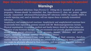 Depo-Provera CI (Medroxyprogesterone Acetate Injectable Suspension) | PDF