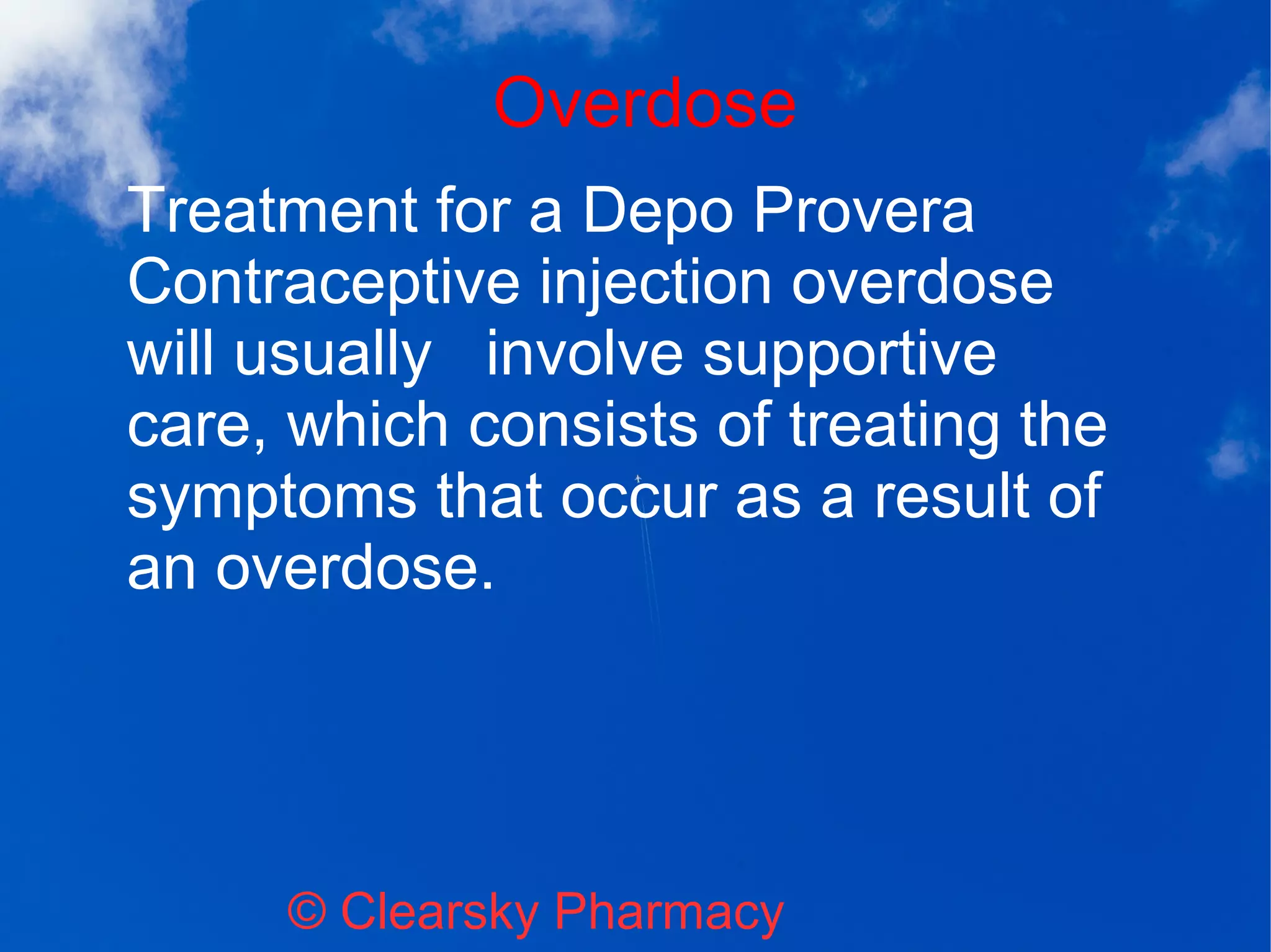 Depo Provera Contraceptive Injection | ODP