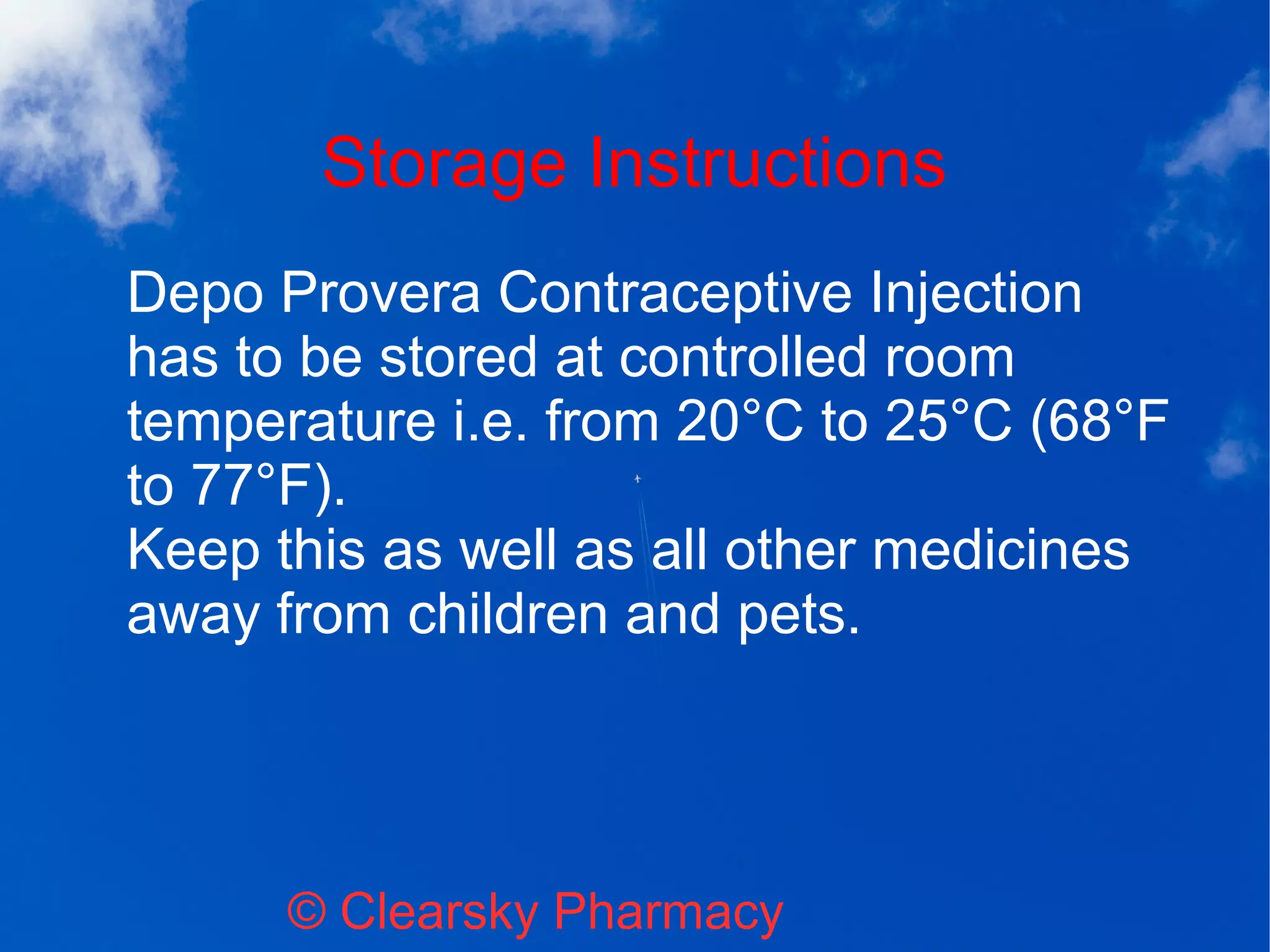 Depo Provera Contraceptive Injection | ODP