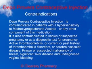 Depo Provera Contraceptive Injection | ODP