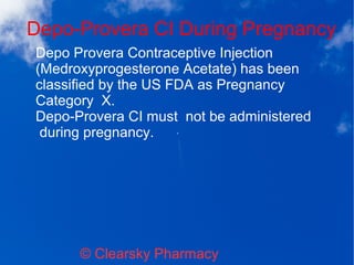 Depo Provera Contraceptive Injection | ODP