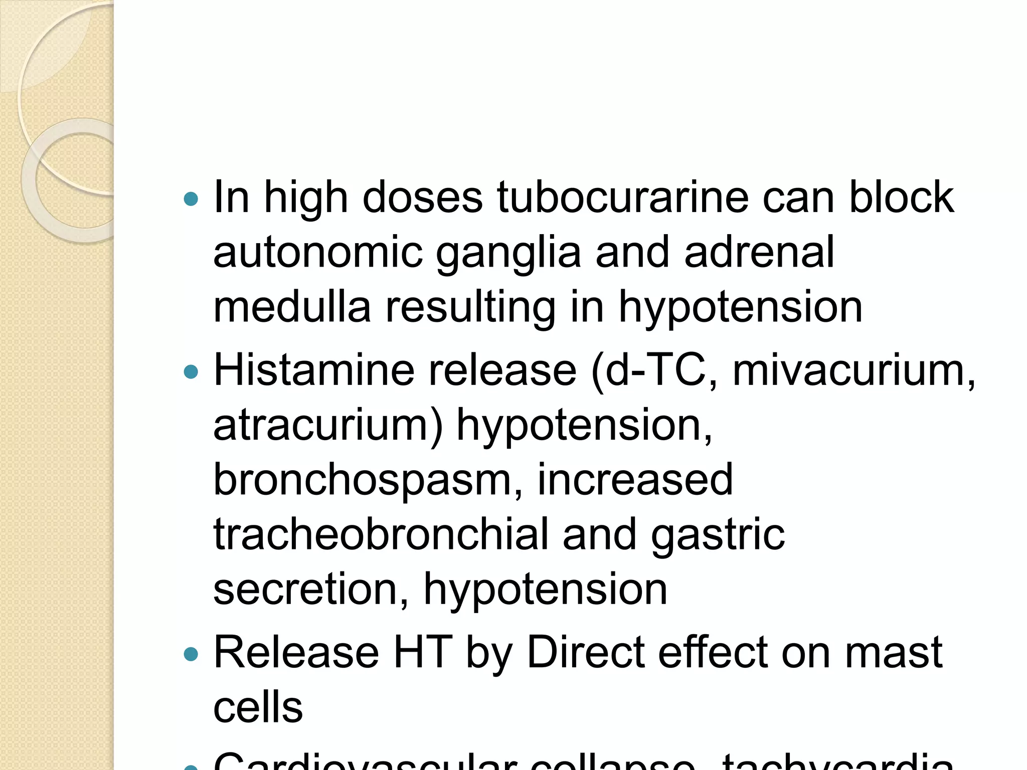 Depolarising and non depolarising smr | PPTX