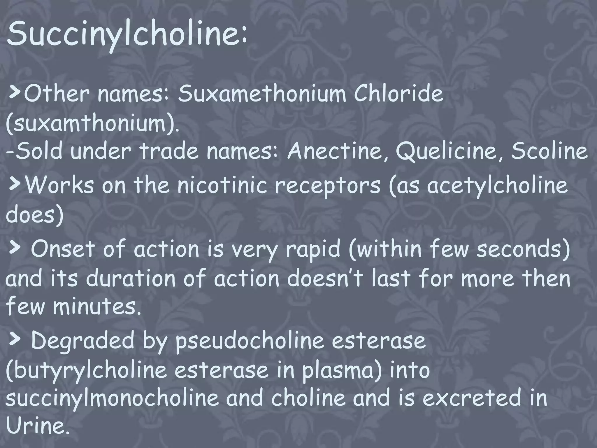 Depolarizing Neuromuscular Blockers | PPTX